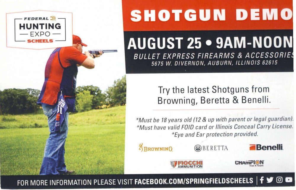 SCHEELS Free Shotgun Shooting Saturday in Springfield, IL – Guns Save Life